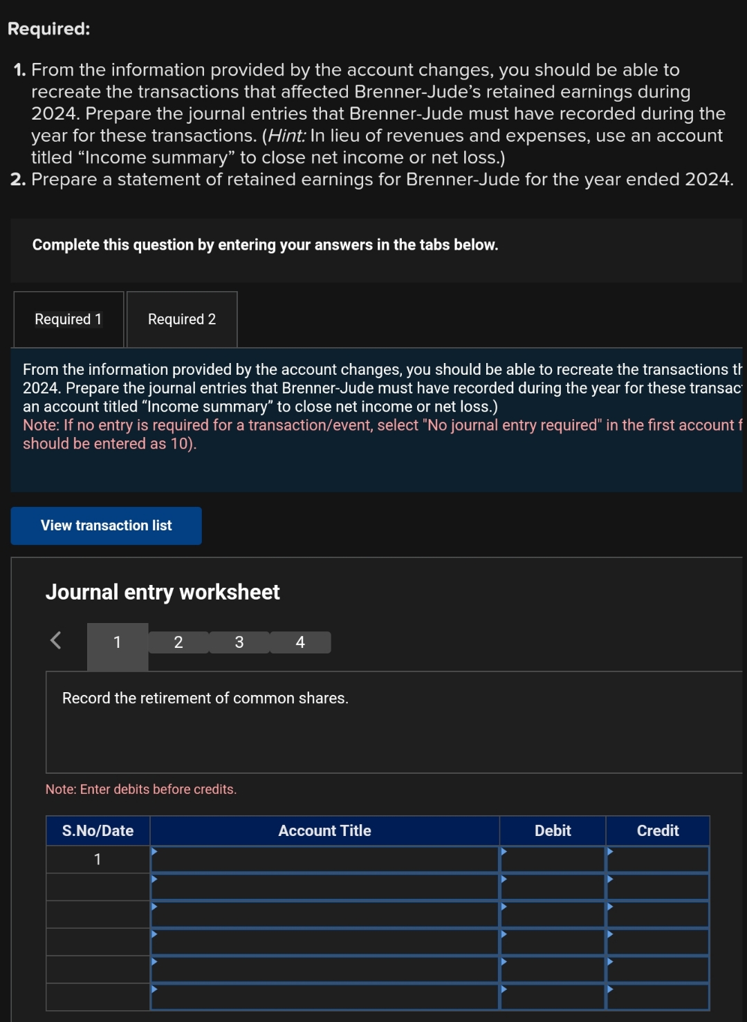 should be entered as 10).Journal entry | Chegg.com