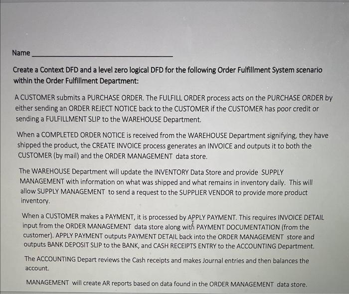 Solved Create a Context DFD and a level zaro logical DFo for | Chegg.com