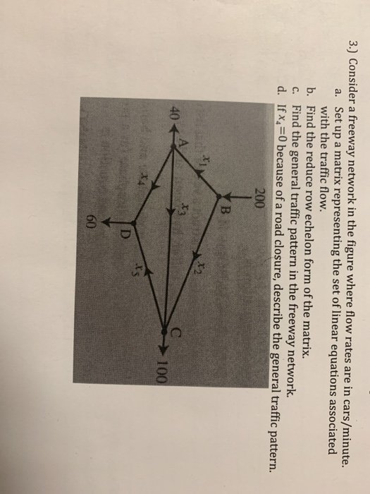 Solved consider a freeway network in the figure where flow | Chegg.com