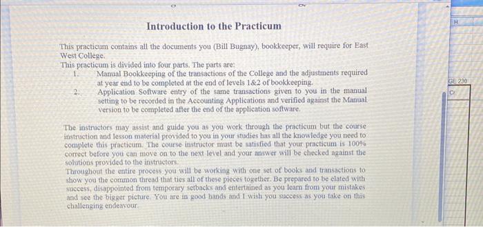 Solved Introduction to the Practicum This practicum contains | Chegg.com