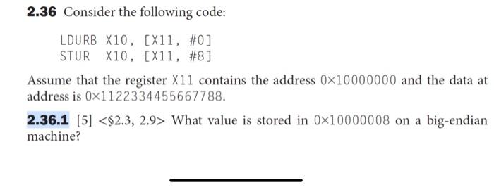 Solved 2.36 Consider the following code: Assume that the | Chegg.com