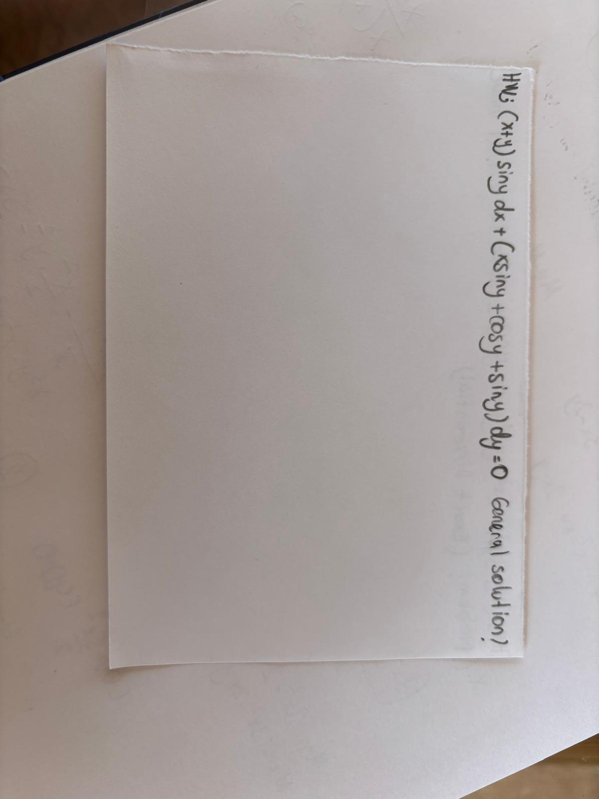 Solved (x+y)sinydx+(xsiny+cosy+siny)dy=0 ﻿Genenal solution? | Chegg.com