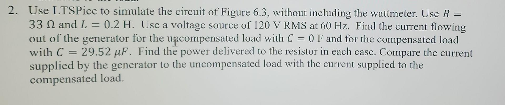 Solved Figure 6.3 Power Factor Correction with a parallel | Chegg.com