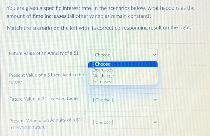Solved You are given a specific interest rate. In the | Chegg.com