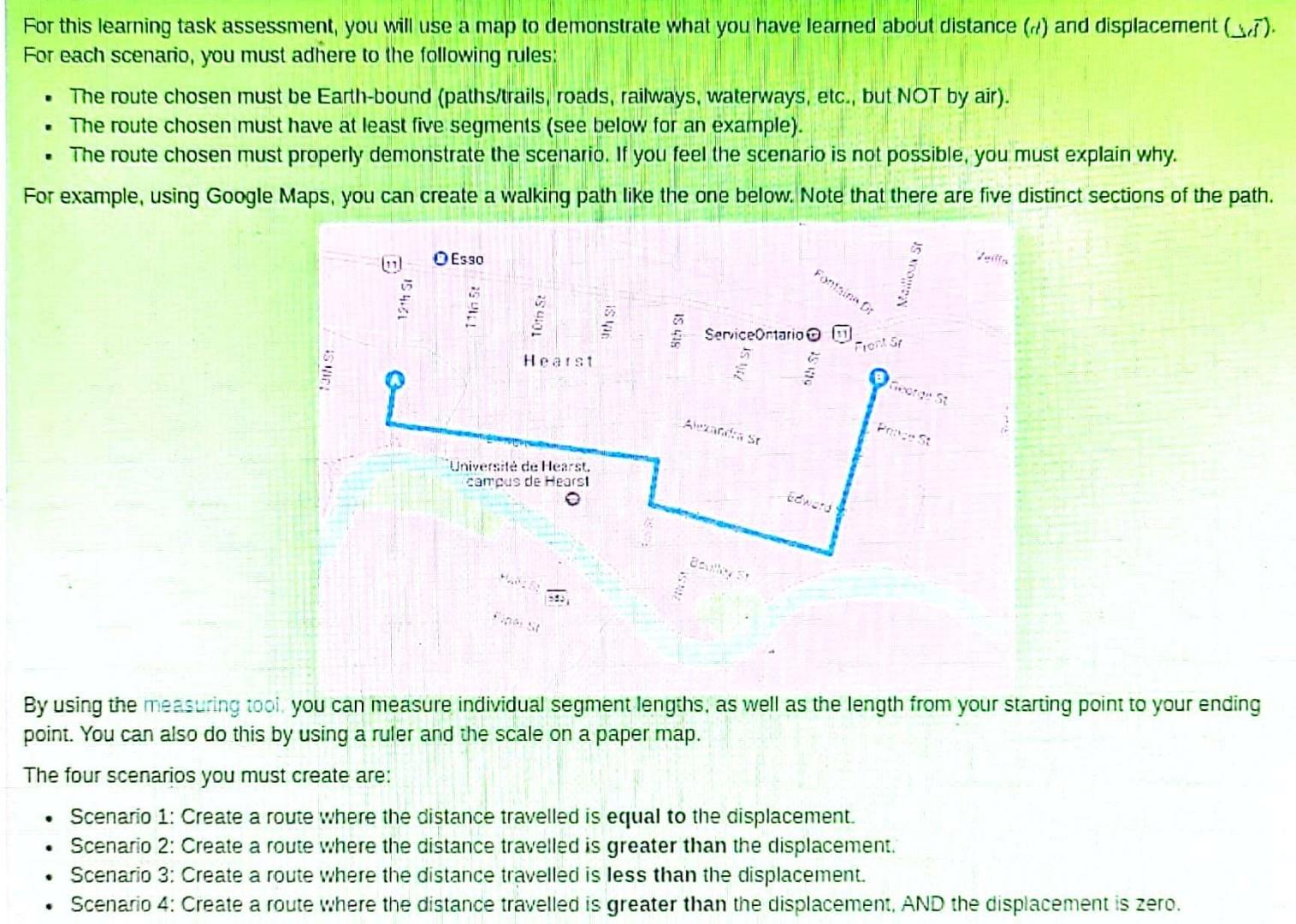 Solved For this learning task assessment, you will use a map | Chegg.com