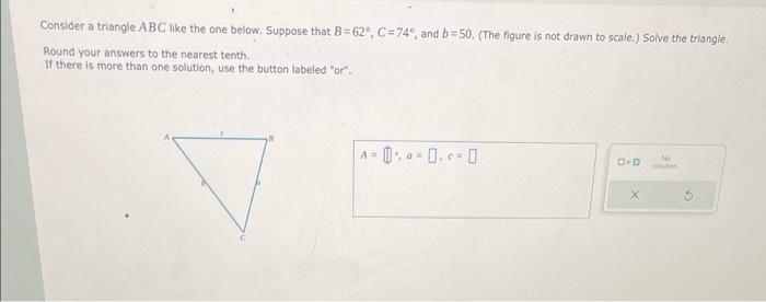 Solved Consider a triangle ABC like the one below. Suppose | Chegg.com