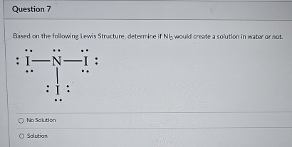 Solved Question 7Based on the following Lewis Structure, | Chegg.com
