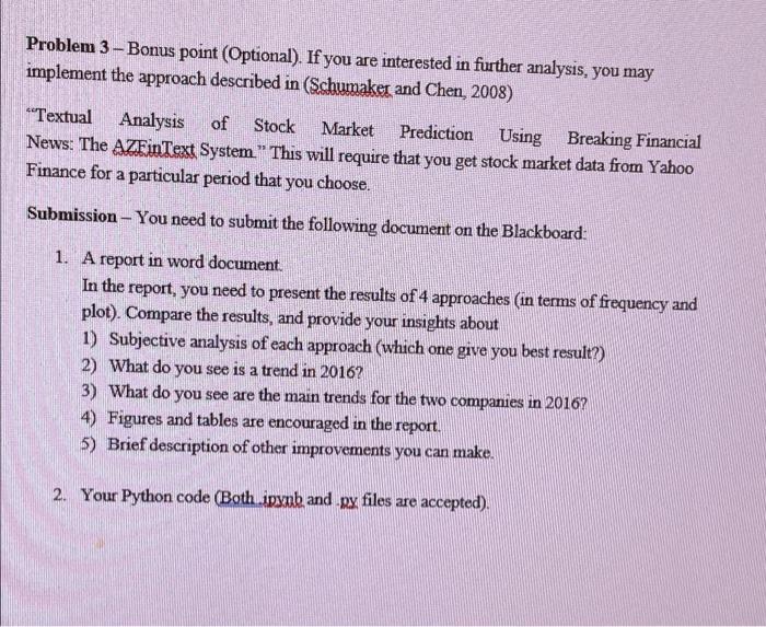 Text Analytics Assignment 1 Text Representation This | Chegg.com