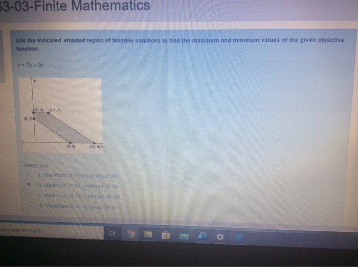 Solved 53-03-Finite Mathematics Use the indicated shaded | Chegg.com