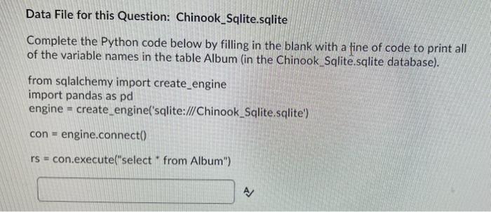 Solved Data File for this Question: Chinook_Sqlite.sqlite | Chegg.com