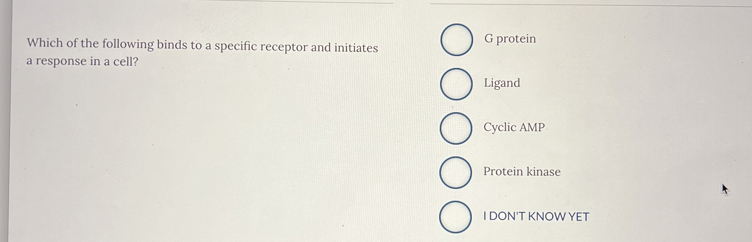 Solved Which of the following binds to a specific receptor | Chegg.com