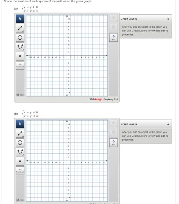 Solved {x−y≥0x+y≥4 Graph Layers Atter you add an object to | Chegg.com