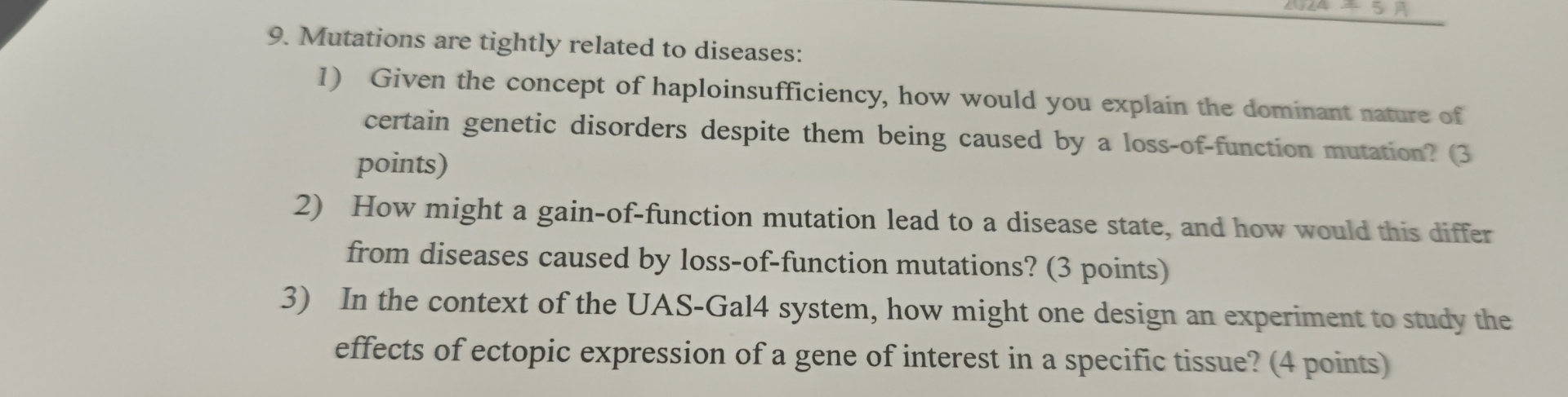 Solved Mutations are tightly related to diseases:Given the | Chegg.com