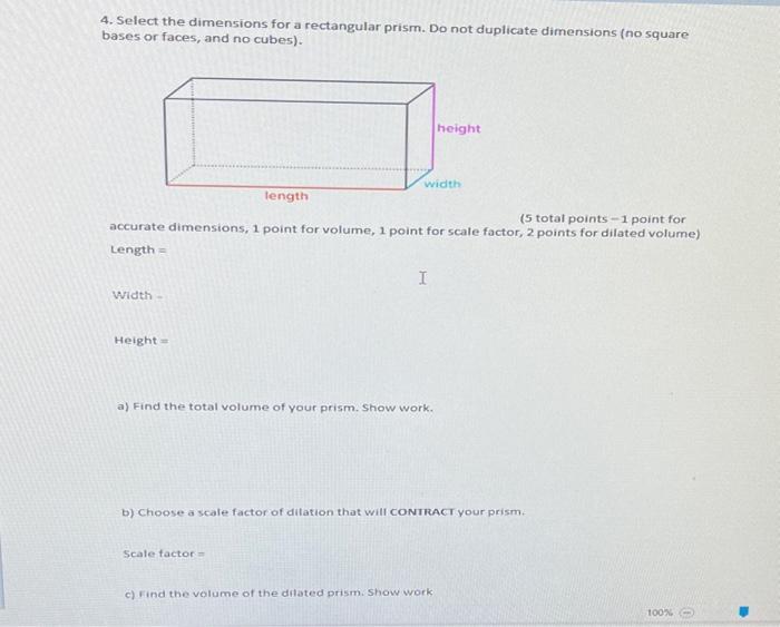 Solved Please Help...Select the dimensions for a rectangular | Chegg.com
