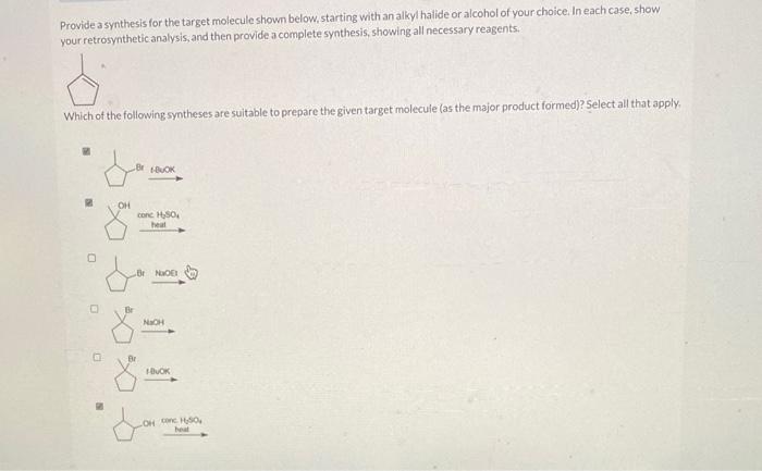 Solved Provide a synthesis for the target molecule shown | Chegg.com