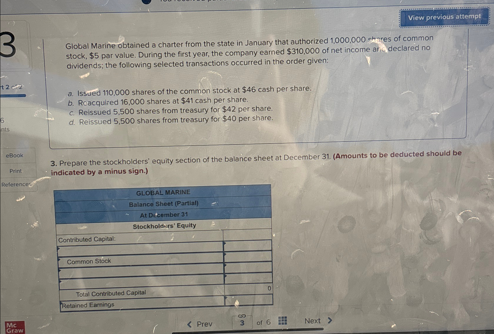 View previous attempta. ﻿Issued 110,000 ﻿shares of | Chegg.com