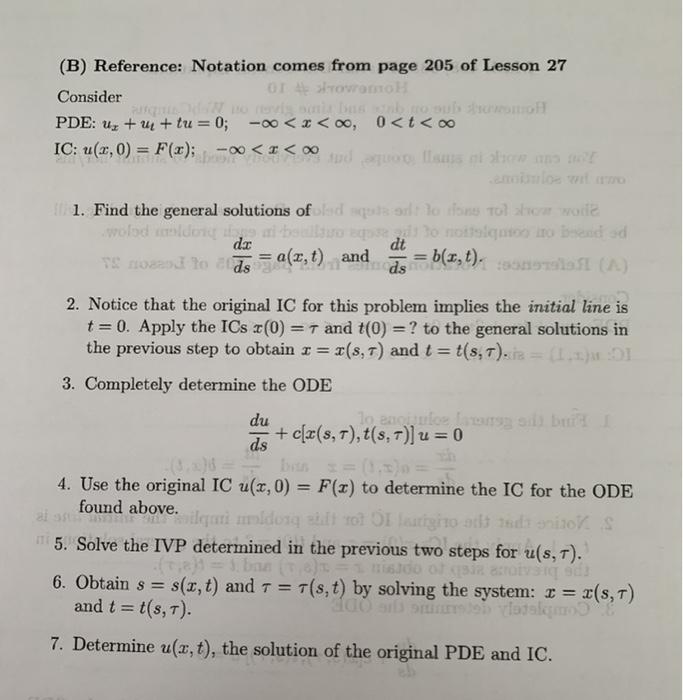 Solved 10 (B) Reference: Notation comes from page 205 of | Chegg.com