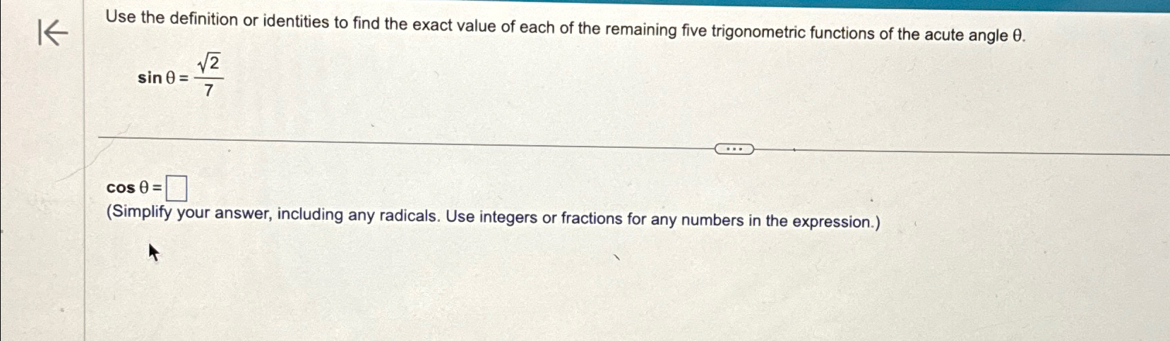 Solved Use the definition or identities to find the exact | Chegg.com