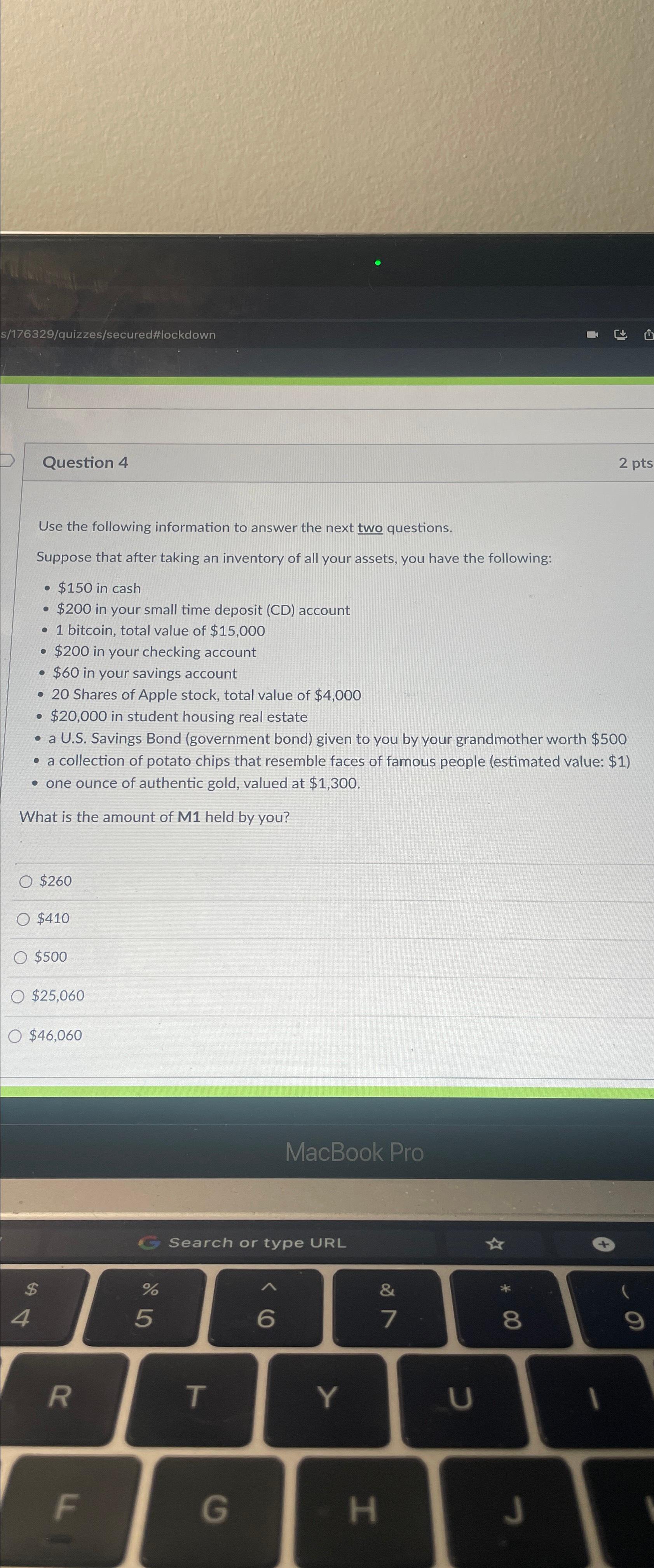 Solved Question 42 ﻿ptsUse the following information to | Chegg.com