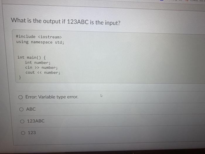 Solved What is the output if 123ABC is the input? #include | Chegg.com