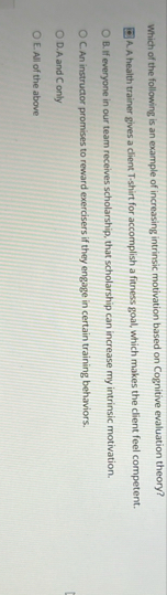 Solved Which of the following is an example of increasing | Chegg.com