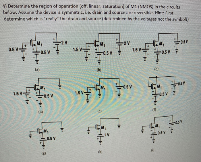 Solved 4 Determine The Region Of Operation Off Linear