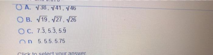 Solved Find three irrational numbers between each of the | Chegg.com