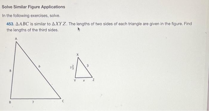 Solved Solve Similar Figure Applications In the following | Chegg.com