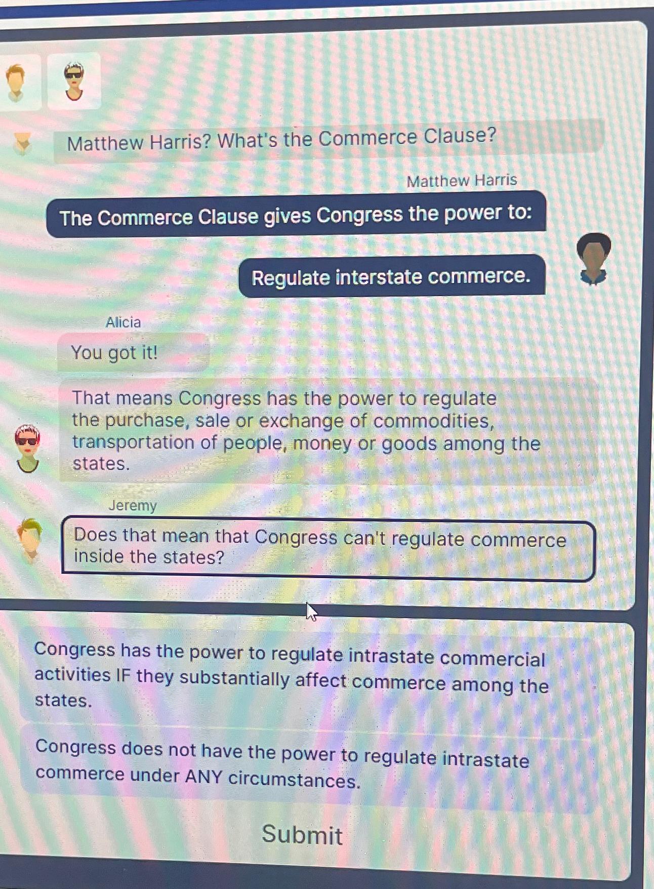Solved Matthew Harris? What's the Commerce Clause?Matthew | Chegg.com