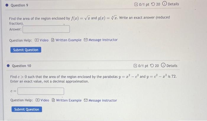 Solved Setup and evaluate the integral (using exact values) | Chegg.com