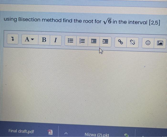 Solved using Bisection method find the root for V6 in the | Chegg.com