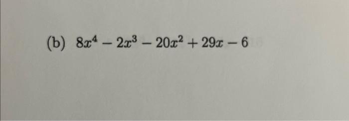 Solved For each expression, list all possible rational roots | Chegg.com
