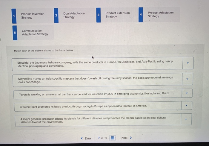 Solved Product Invention Strategy Dual Adaptation Strategy 3 | Chegg.com