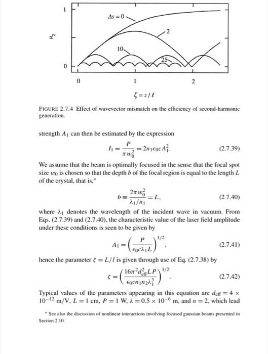 Solved 6. Second-harmonic generation. Solve the coupled | Chegg.com