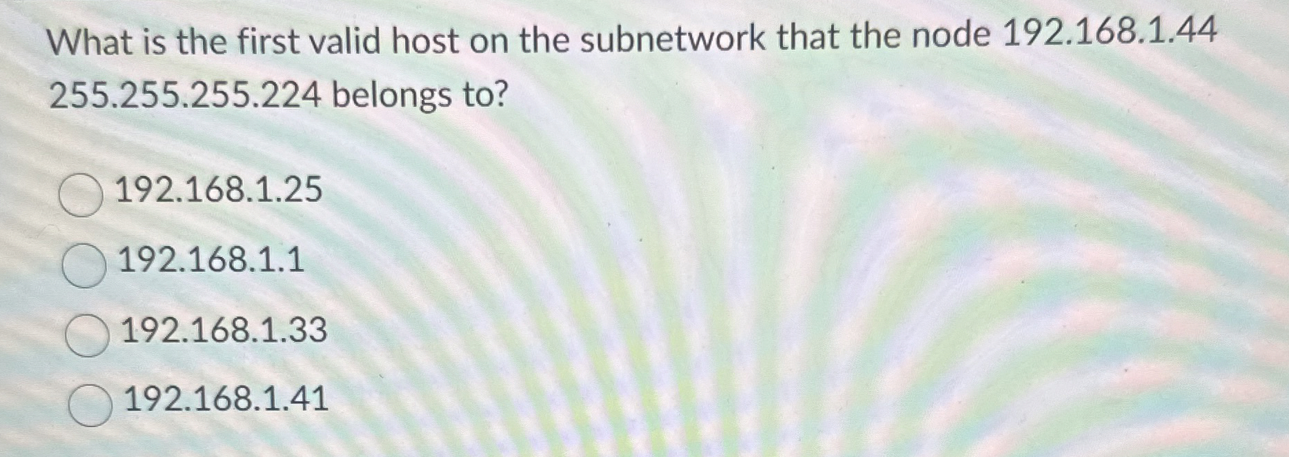 High Quality SOLUTION What is the first valid host on the subnetwork that | Chegg.com