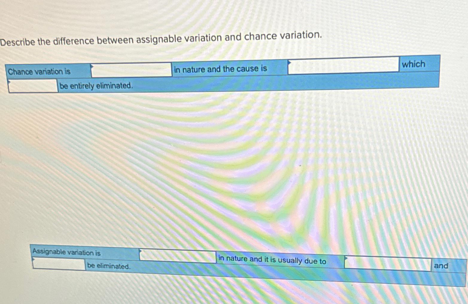 Solved Describe the difference between assignable variation | Chegg.com