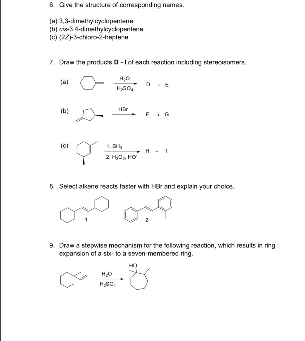 Solved Give the structure of corresponding | Chegg.com
