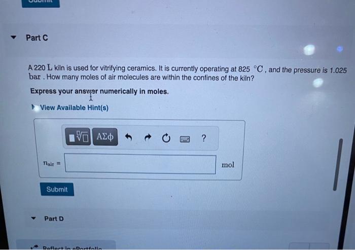 Solved A 220 L kiln is used for vitrifying ceramics. It is | Chegg.com