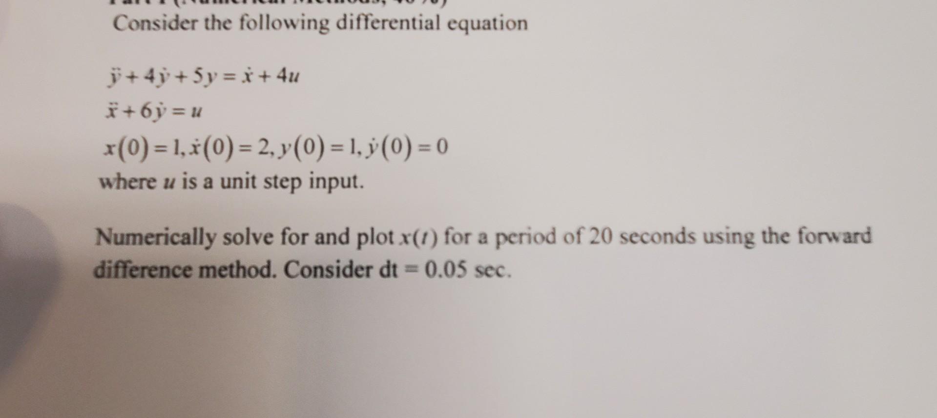 Solved Consider the following differential equation | Chegg.com
