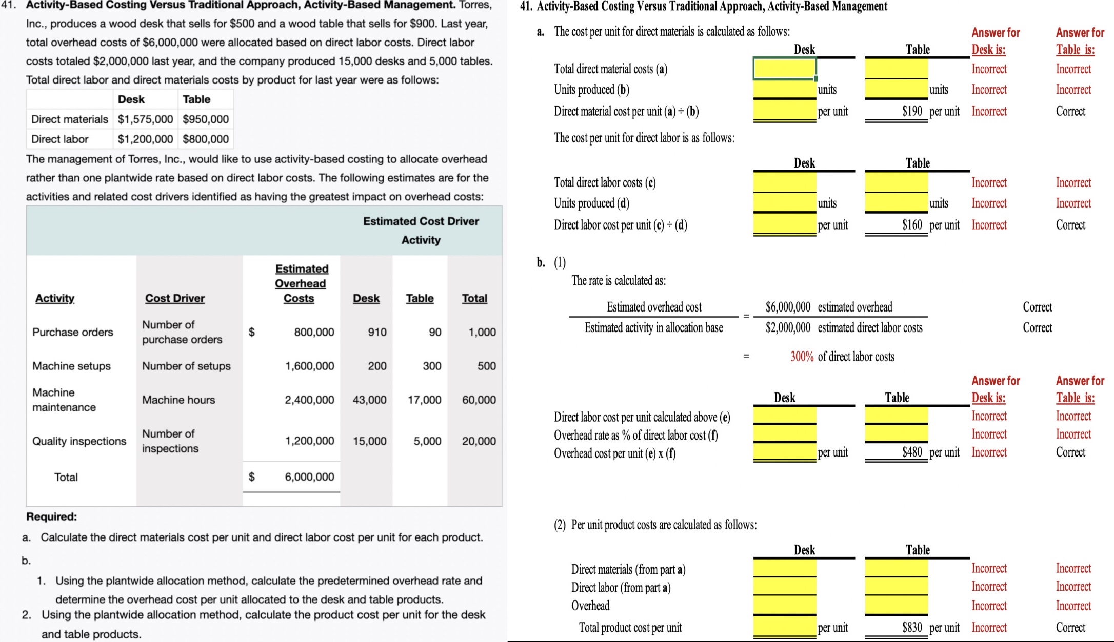 Solved Fill in the missing data for 41 ﻿a. ﻿and b. (1) (2) | Chegg.com