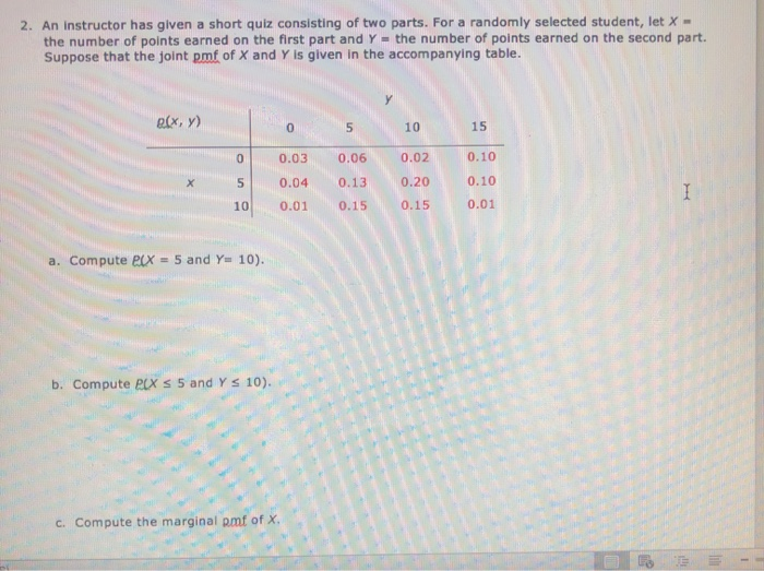 Solved 2. An instructor has given a short quiz consisting of | Chegg.com