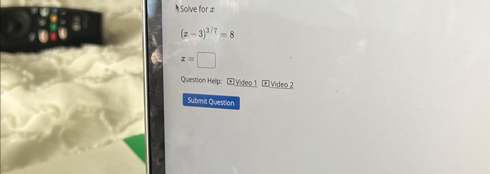 Solved A Solve for x(x-3)37=8x=Question Help:Video 1Video 2 | Chegg.com