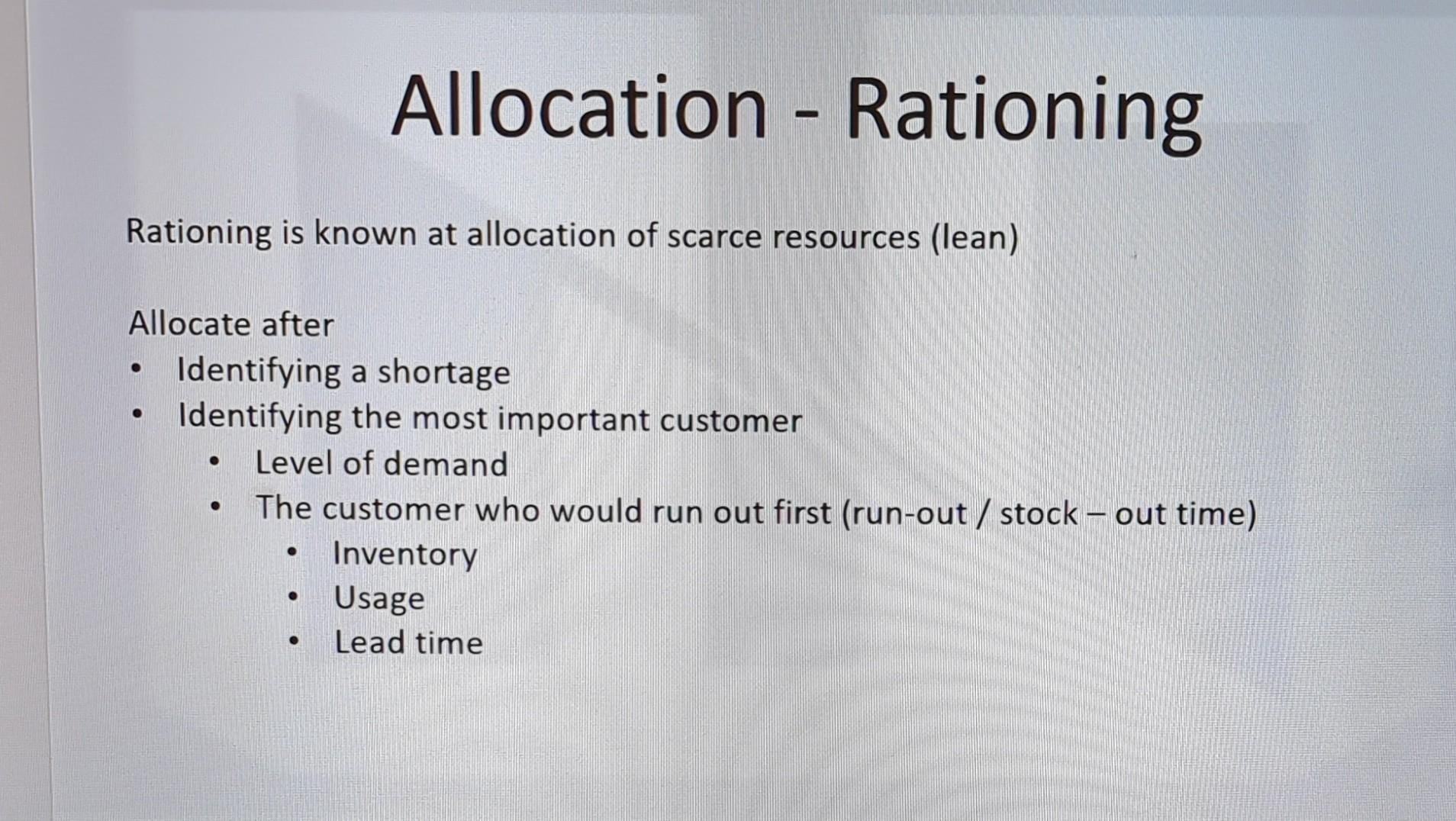 Solved Rationing is known at allocation of scarce resources | Chegg.com