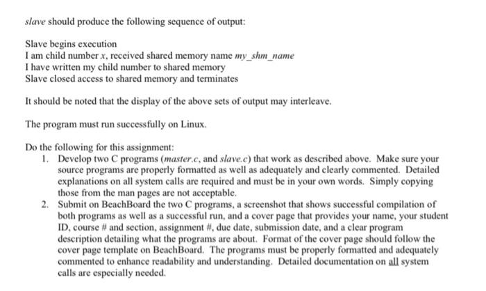 In this assignment you will make use of the POSIX | Chegg.com