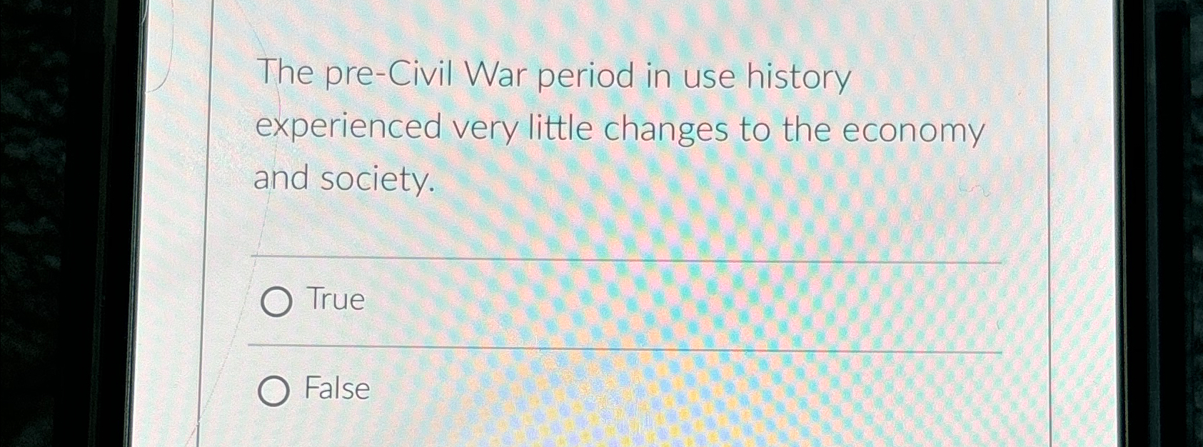Solved The pre-Civil War period in use history experienced | Chegg.com