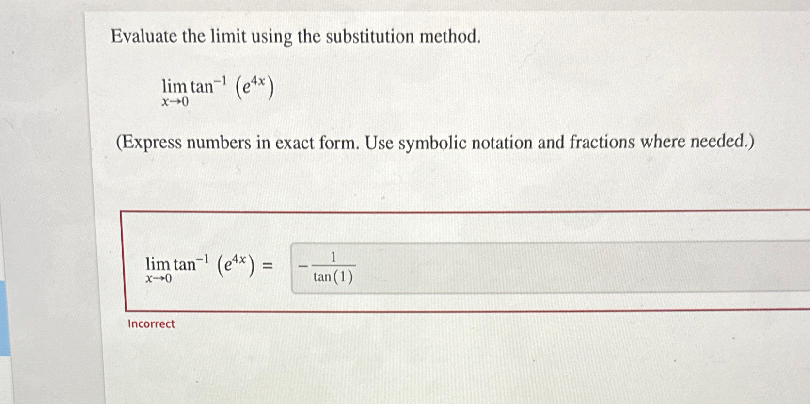 Solved Evaluate the limit using the substitution | Chegg.com