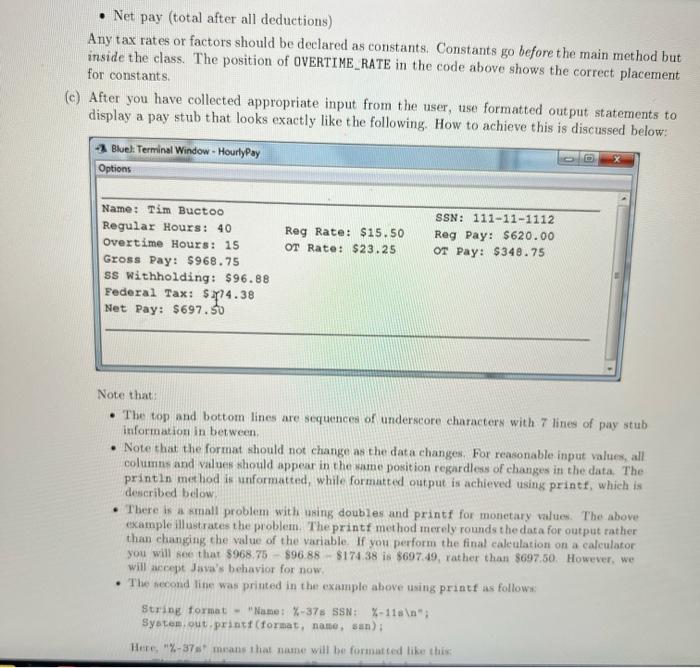 Solved Import Java Util Scanner Activity1paystub Class
