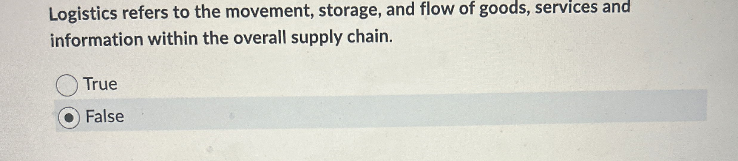 Solved Logistics refers to the movement, storage, and flow | Chegg.com