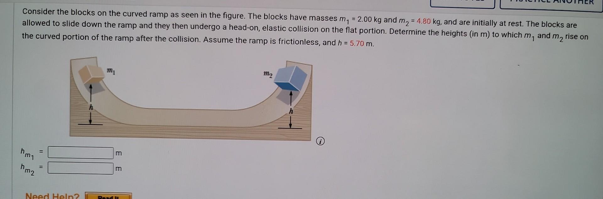 Solved Consider the blocks on the curved ramp as seen in the | Chegg.com
