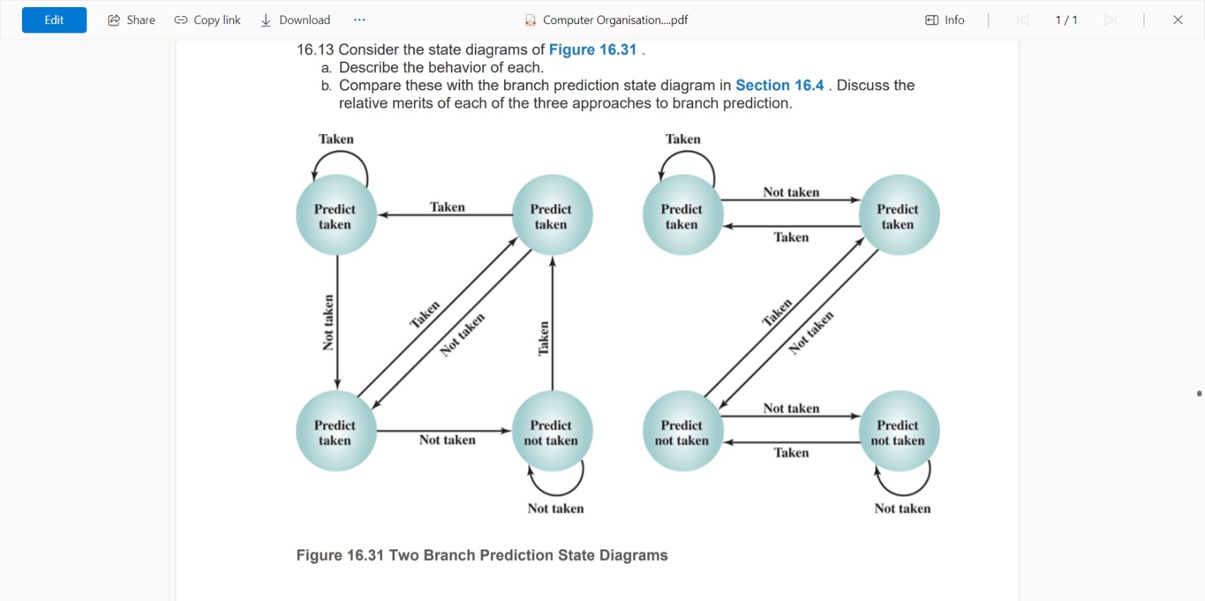 Solved 16.13 ﻿Consider the state diagrams of Figure 16.31.a. | Chegg.com